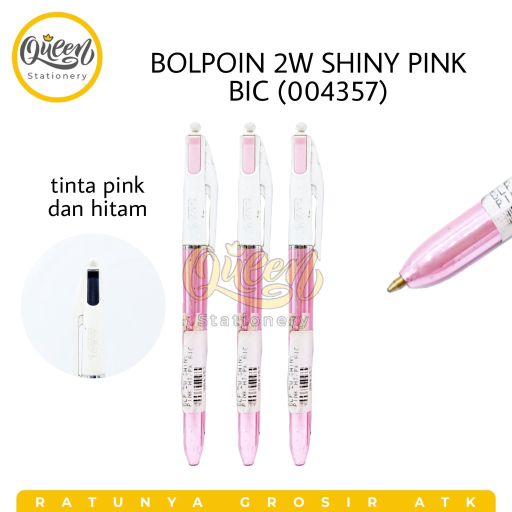 1 BALLPOINT 2W SHINY BIC / BOLPEN / PULPEN 2 WARNA / PULPEN BIC ...