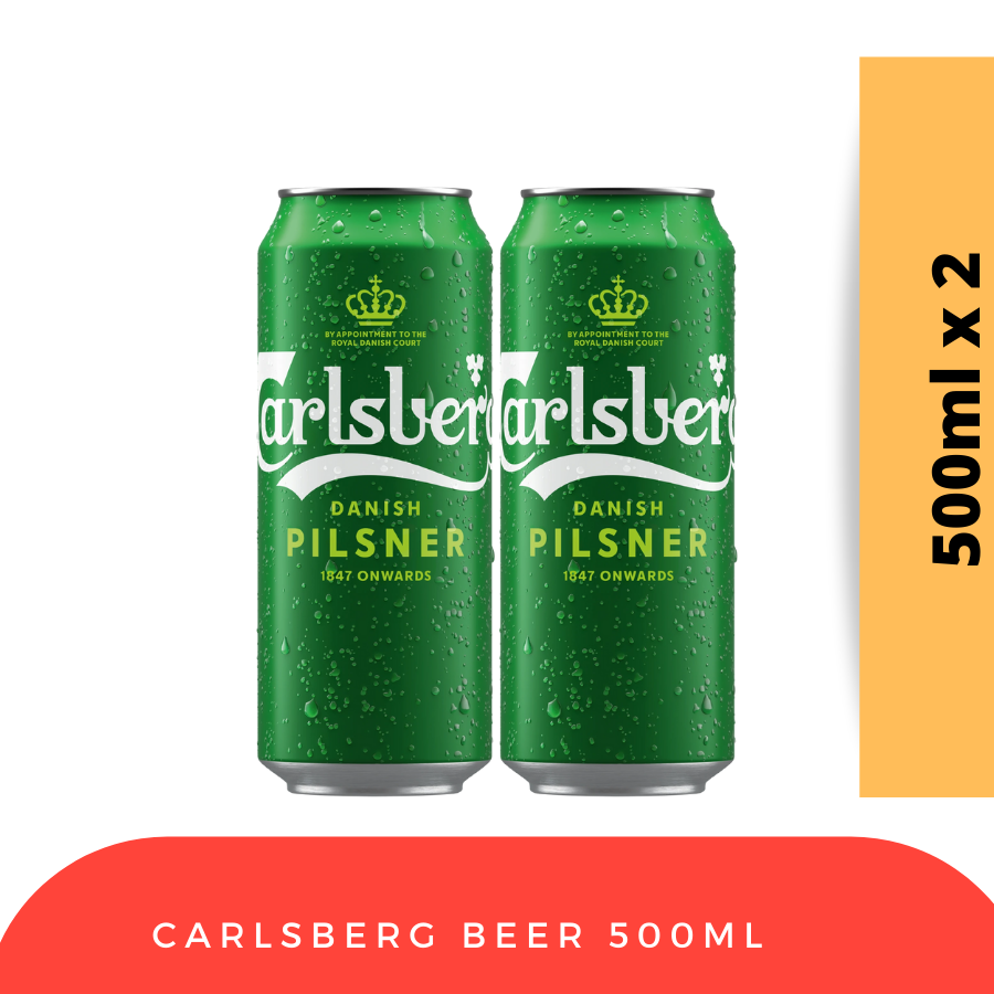Carlsberg Beer in Can 500ml x 2 | Lazada PH