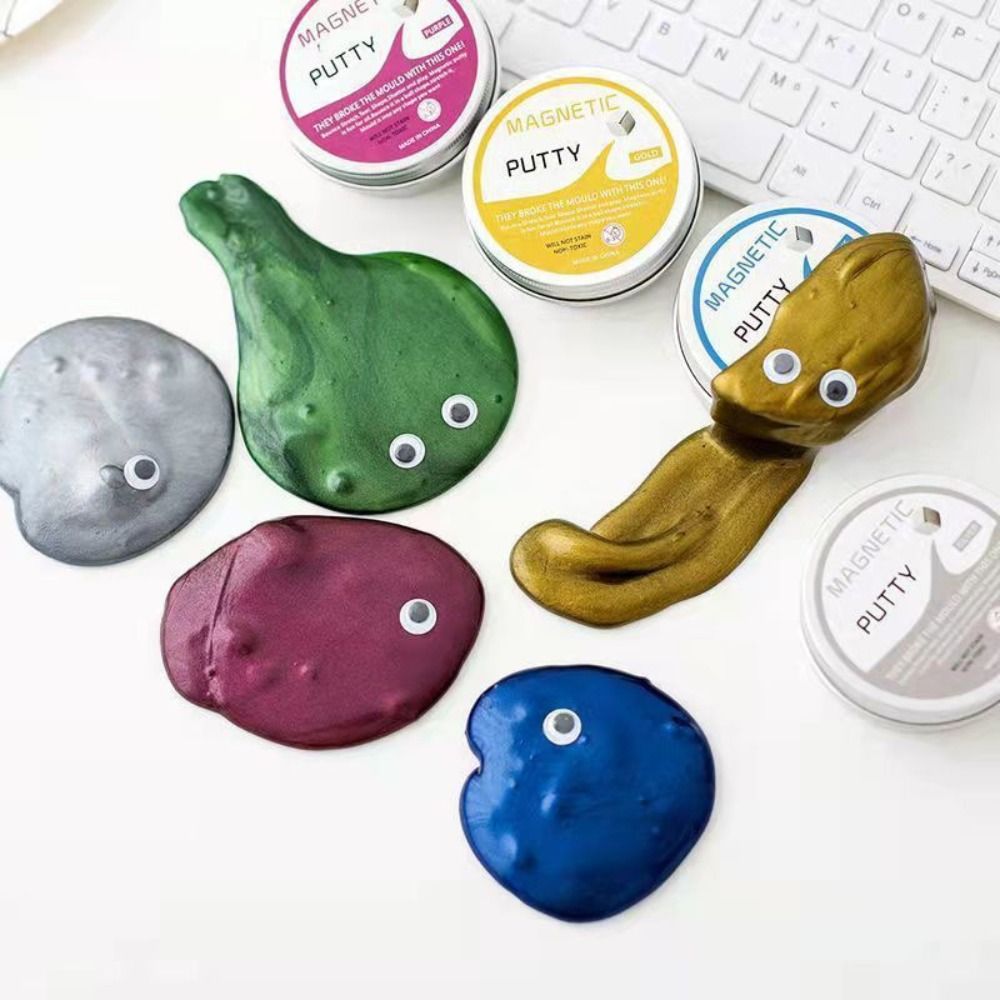 Plasticine Rubber Toys Resin Magnetic Bouncing Mud Ferrofluid Colored ...