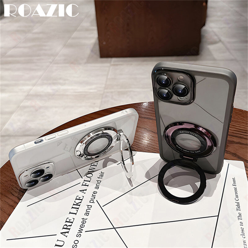 tzmar for Redmi 13x Case Luxury Plating Magnetic Folding Ring Stand ...