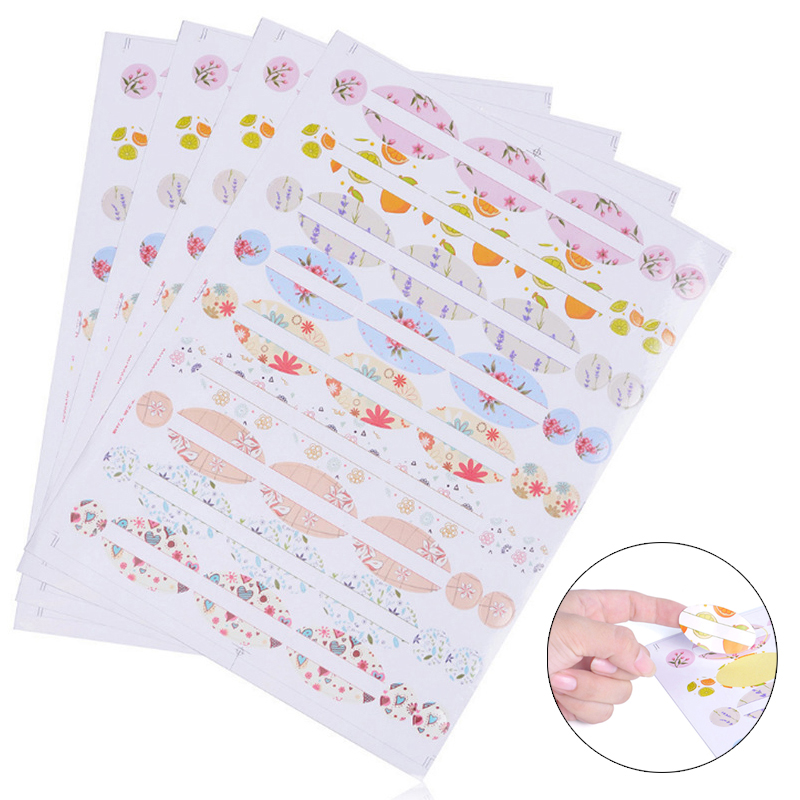 1 Sheet Empty Papers Sticker For Essential Oil Bottle Sticker Oval ...