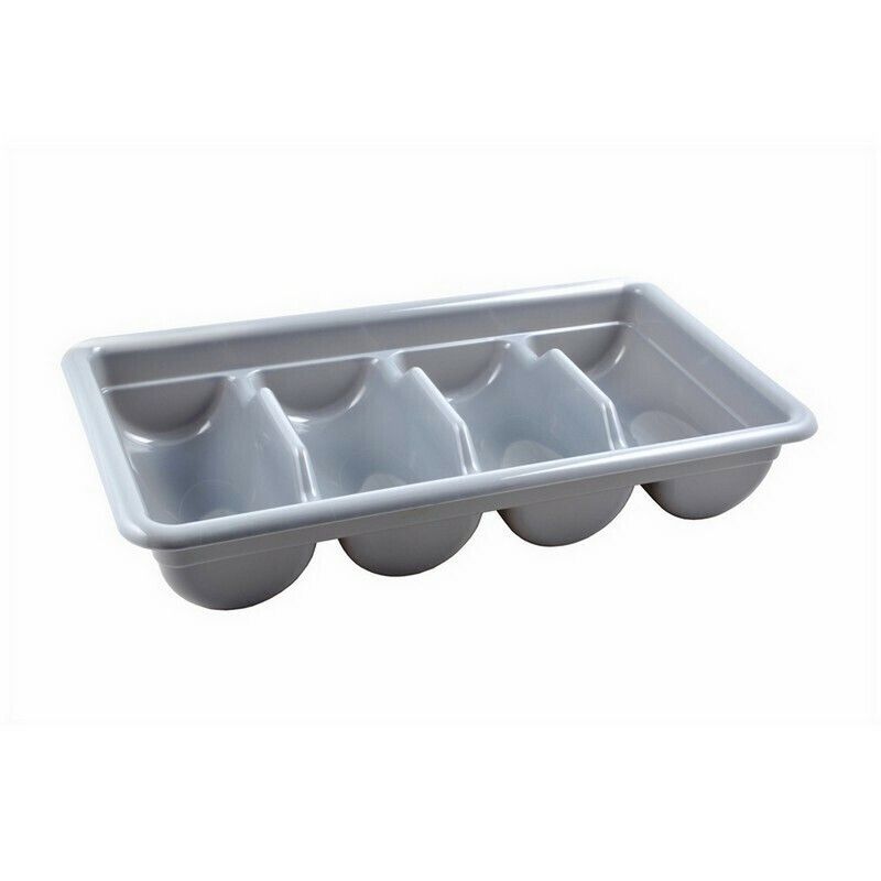 【JD】 4 Compartment Cutlery Tray (Black/Grey) | Lazada