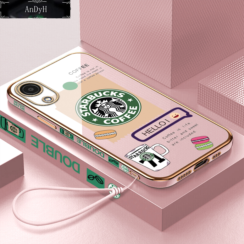 AnDyH Casing For Samsung Galaxy A03 Core Case Fashion Starbucks Label ...