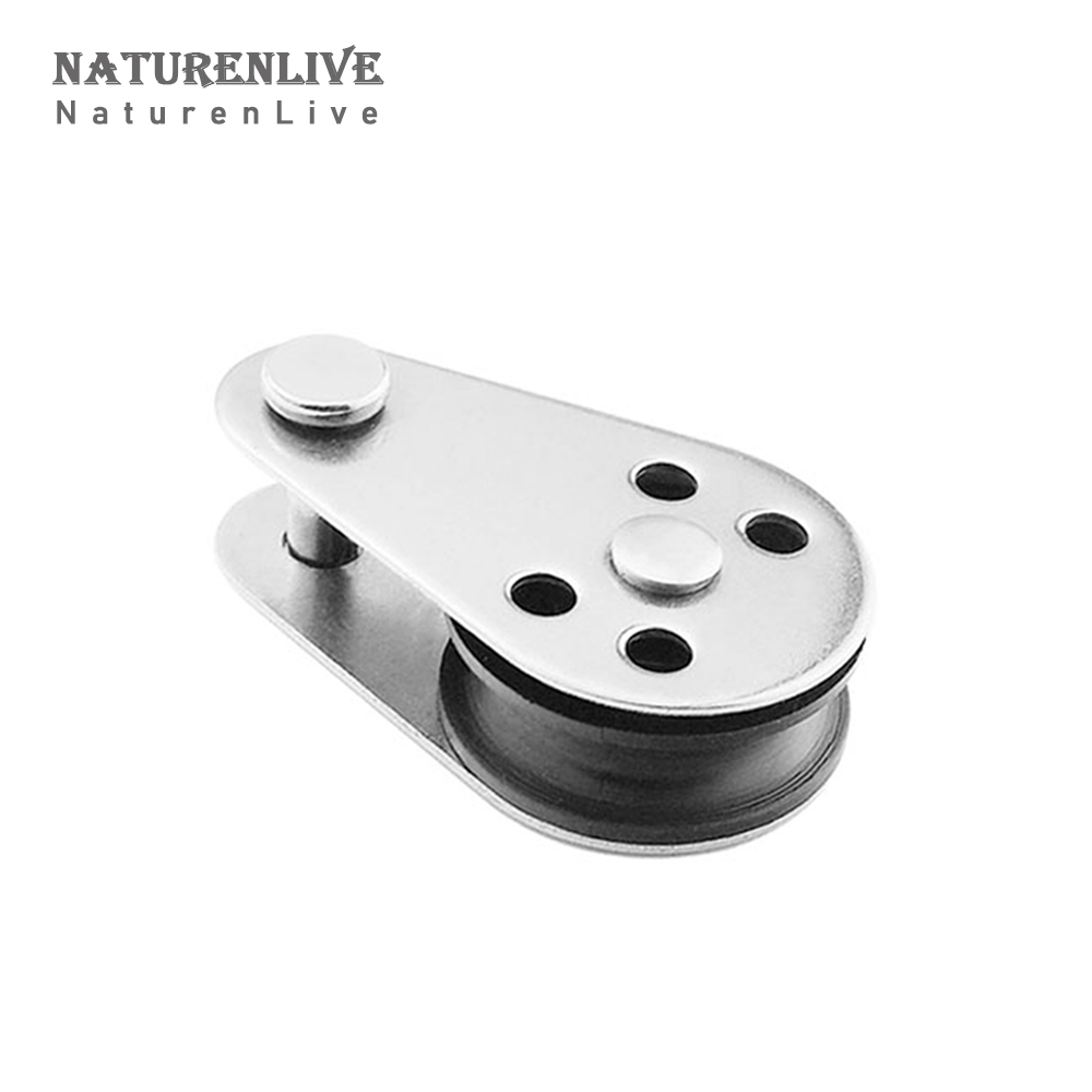 2/4pcs 316 Stainless Steel Single Pulley Blocks Removable Pulley Nylon ...