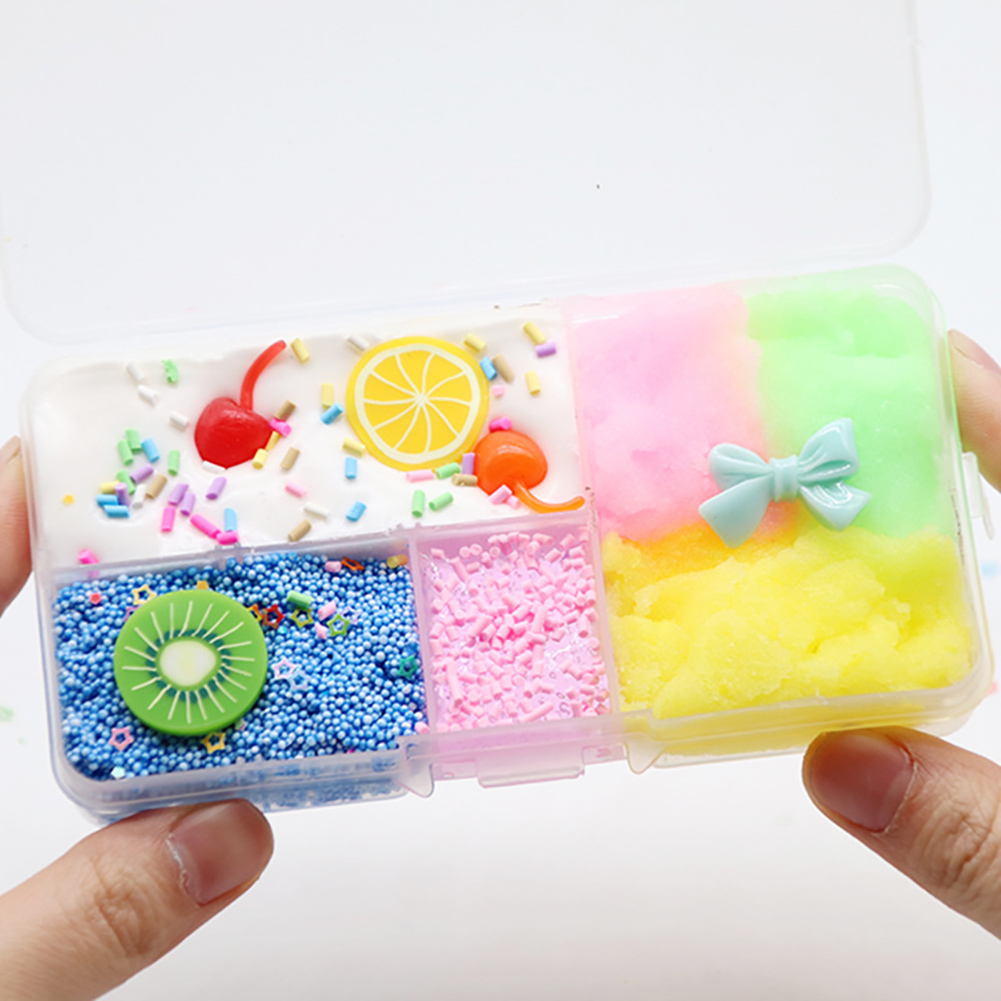 【Yibei Fairy Tale Toy City】Fluffy Foam Slime Clay Kiwi Lemon Fruit ...