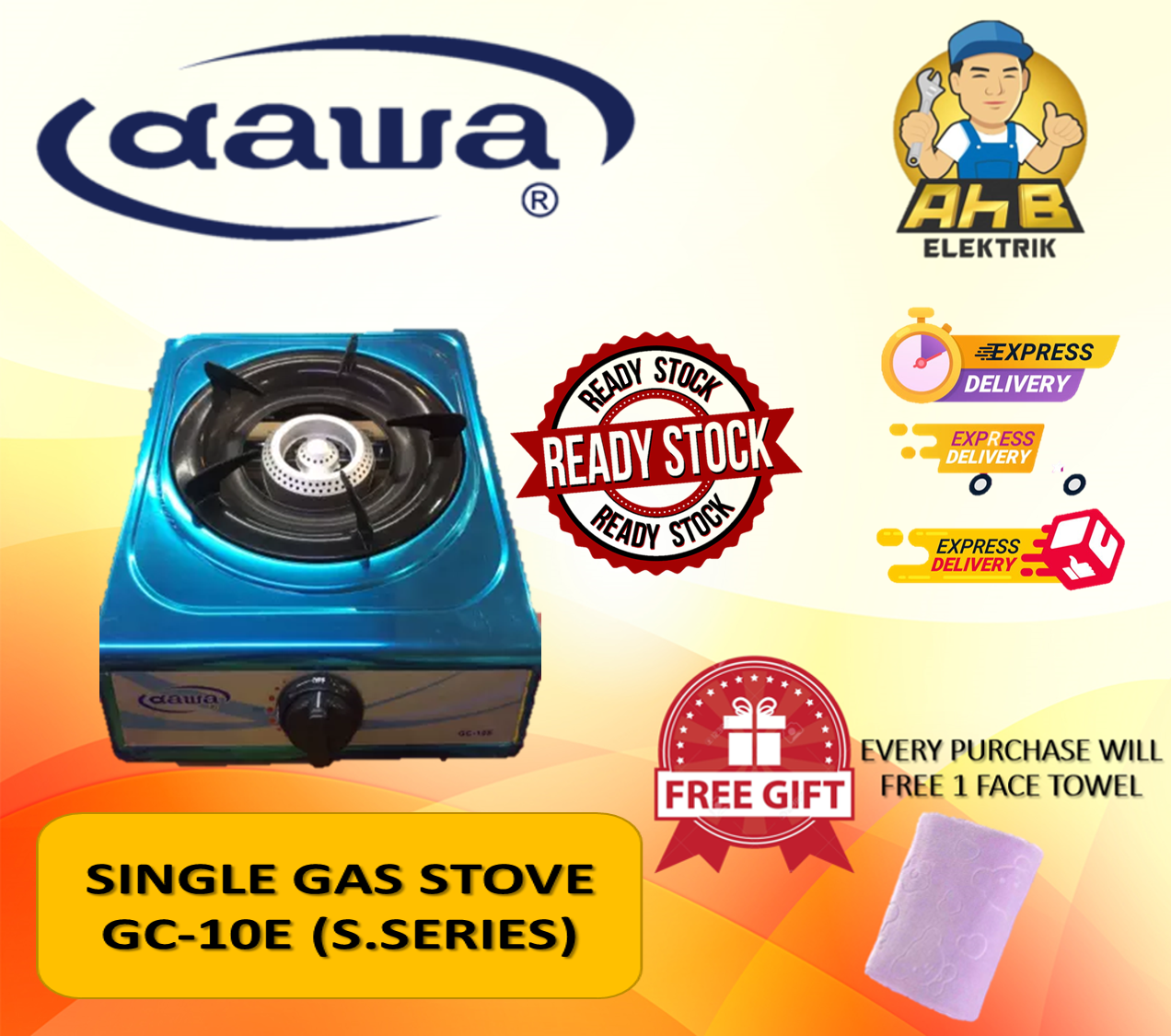 Dawa GC-10E GC10E Single Burner Gas Stove Dapur Gas | Lazada