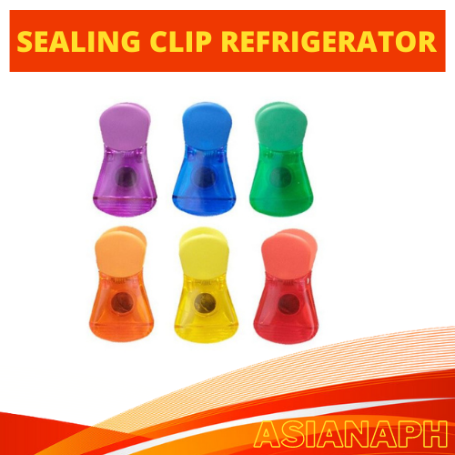 6pcs Magnetic Chip Plastic Refrigerator Decor Food Sealing Bag Clip ...