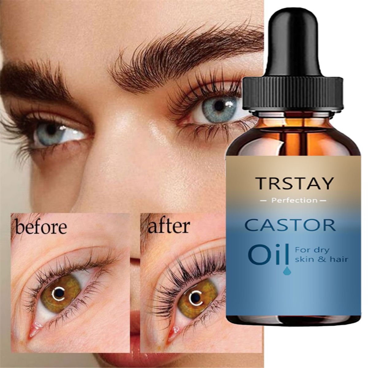New Arrivals Eyebrow Growth Serum Essential Oils Eyelash Essence Castor ...
