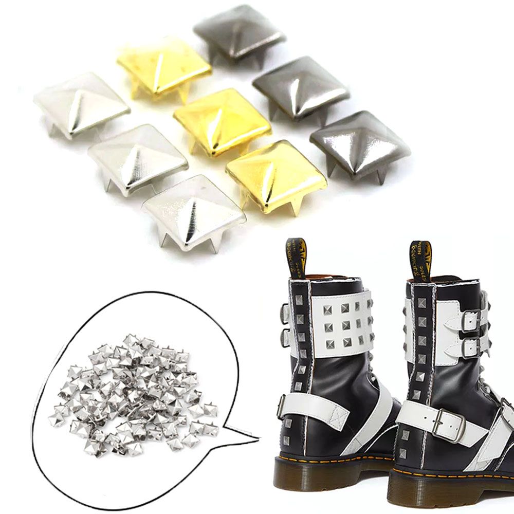 6/8/10/12 mm 100 pcs/pack Metal Releasable Pyramid Shape for Hat,Bag ...