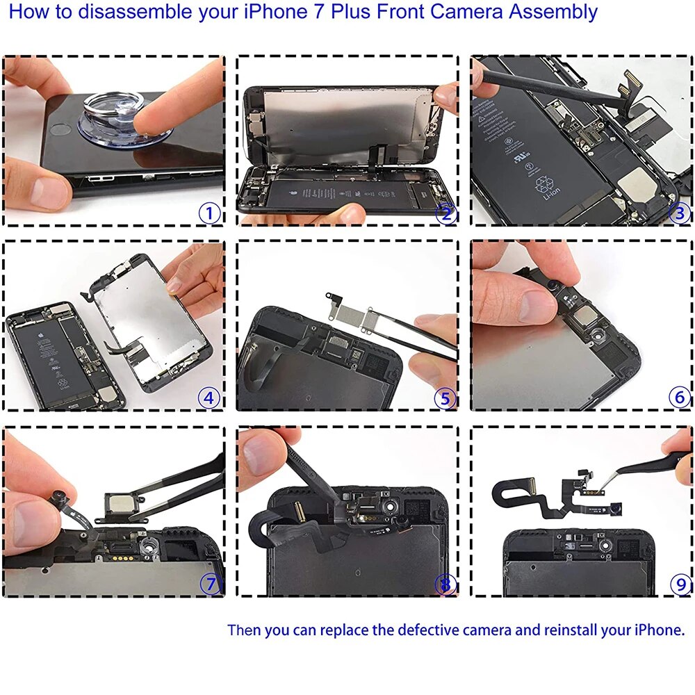 NEW Full Set Lcd Parts Replacement For iPhone 7 8 Plus Front Camera ...