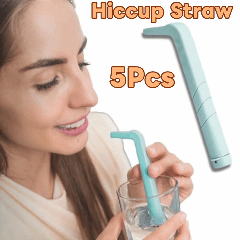 5 Pieces Useful L-Shaped Hiccup Straw PP Effective Belch Stopper Straw ...