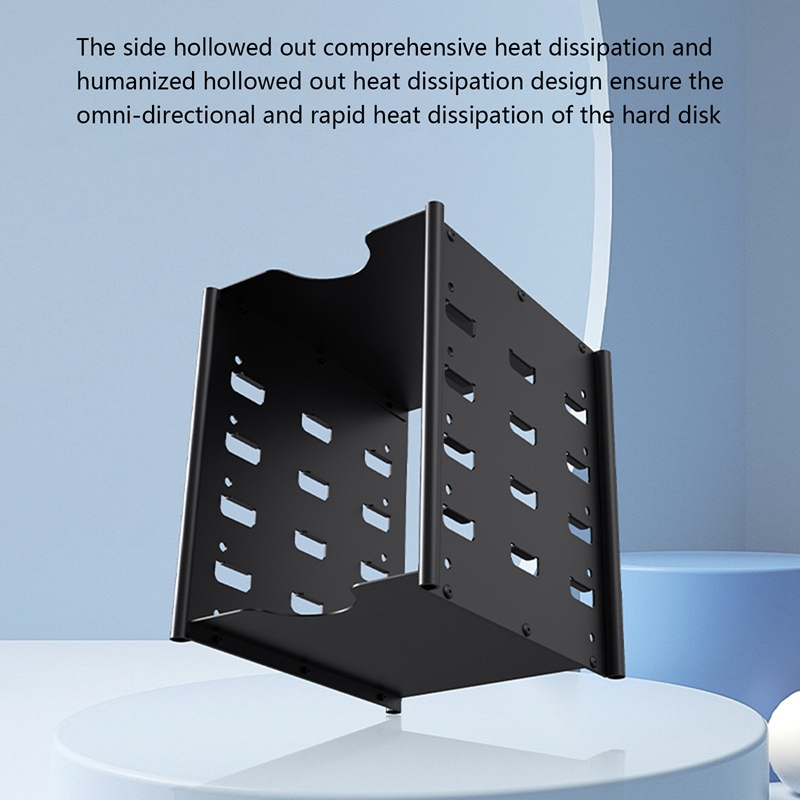 3.5 Inch HDD Hard Drive Cage 5X3.5 Inch HDD Cage Rack DIY Hard Disk Box ...