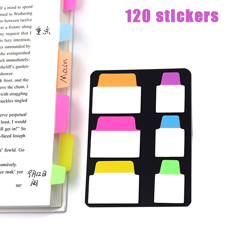 120 Pages Simple Pure Transparent Index Stickers Color Label Stickers ...