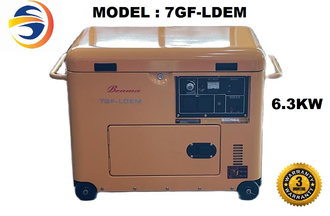 BENMA 6.3KW SILENT CANOPY DIESEL GENERATOR SET - 7GF-LDEM (TOP OPEN ...