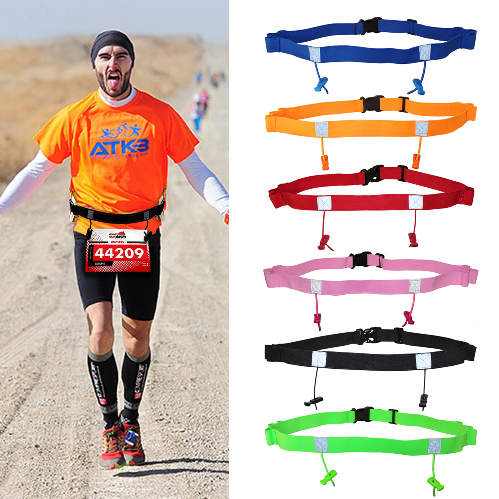 NEW 【Unique features】2019 Unisex Marathon Race Number Belt Triathlon ...