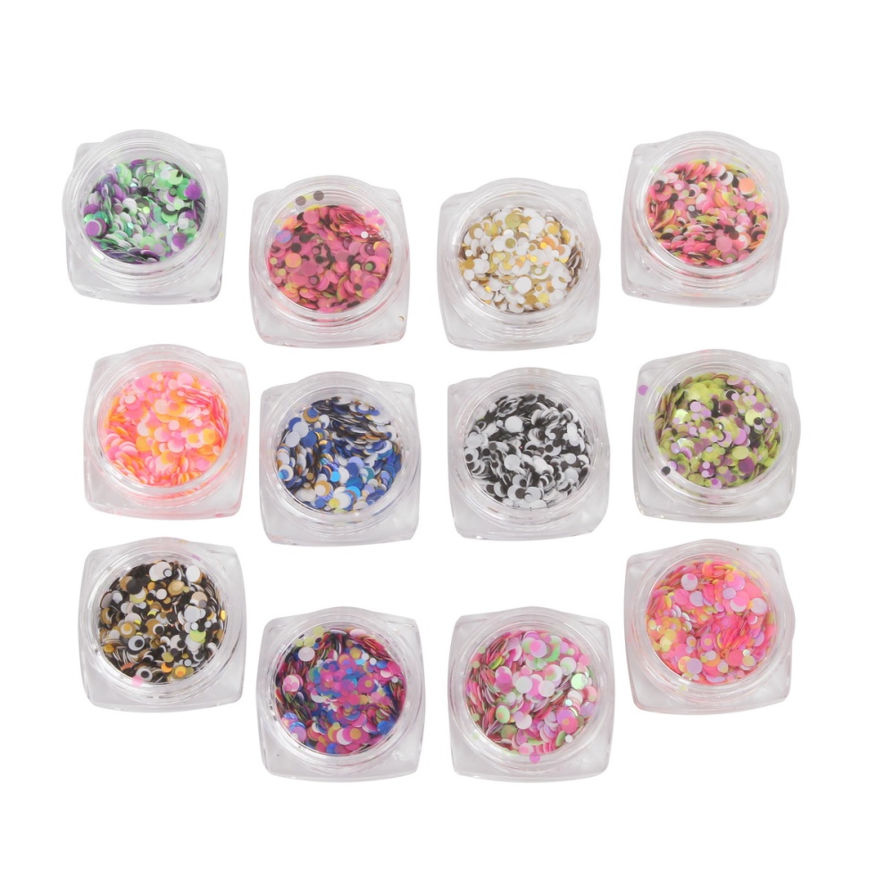 Mixed Colorized Nail Art Glitter Sequins Candy Color Round DIY ...