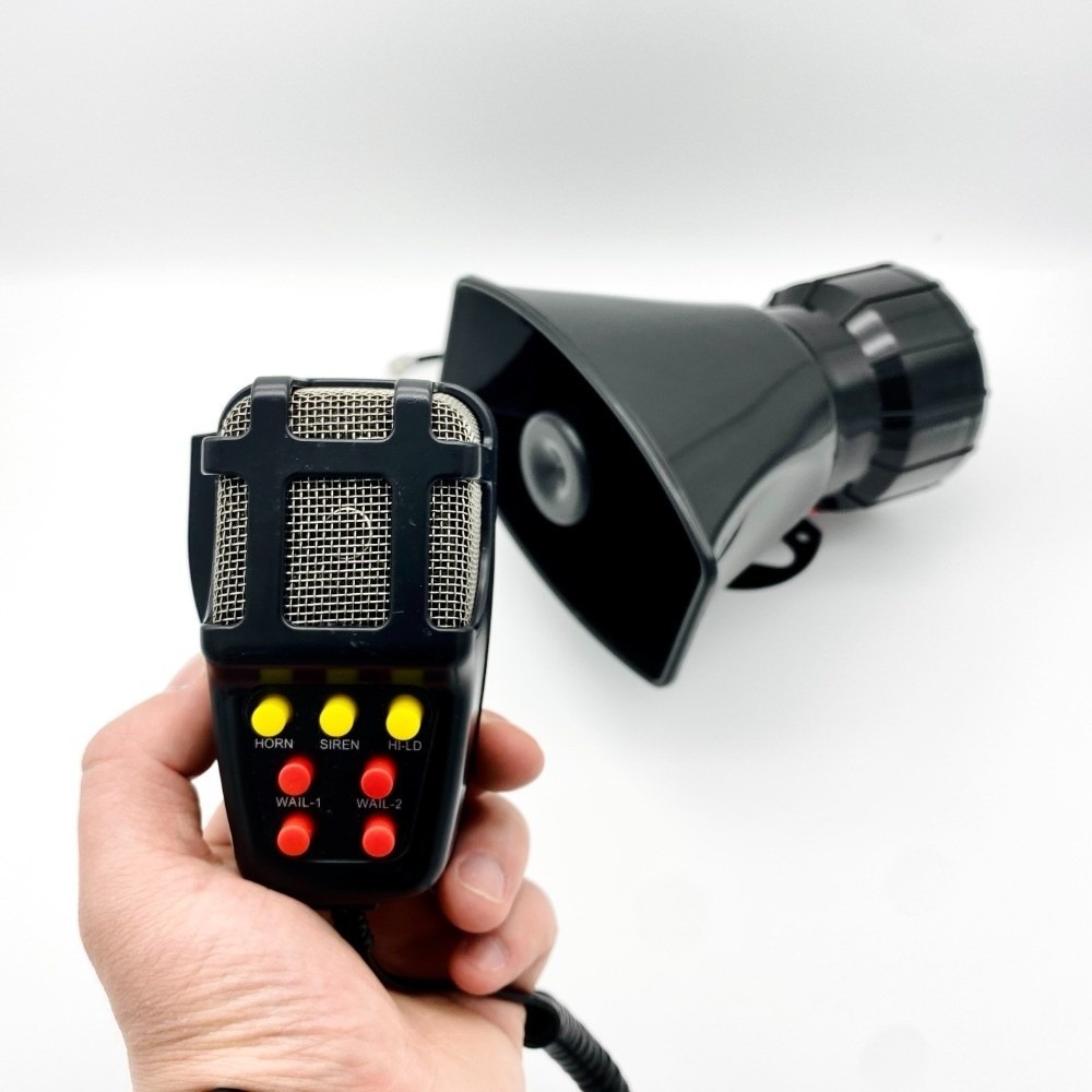 12V 7 Sound Talking Siren Air Horn Emergency Alarm Car Speaker Horn ...