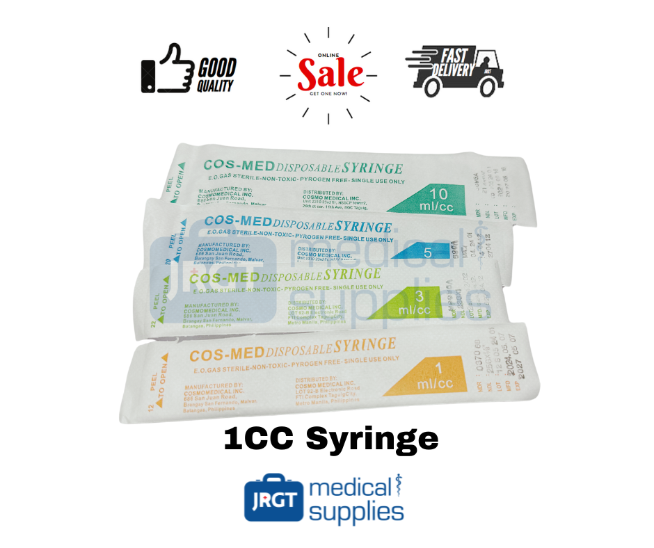 Cosmed Disposable Syringe (1cc, 3cc, 5cc, 10cc) | Lazada PH