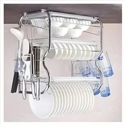 High-Quality High-Quality 3 Layer Kitchen Rack - Silver - Organize Your ...
