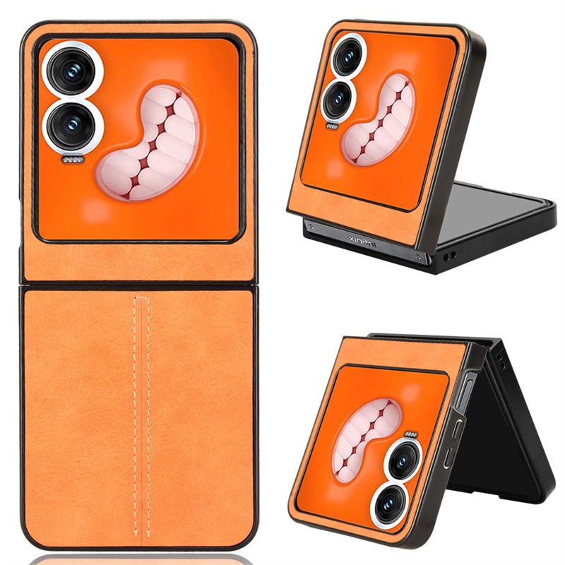 For Infinix Zero Flip case case Silicone Litchi Pattern PU Leather ...