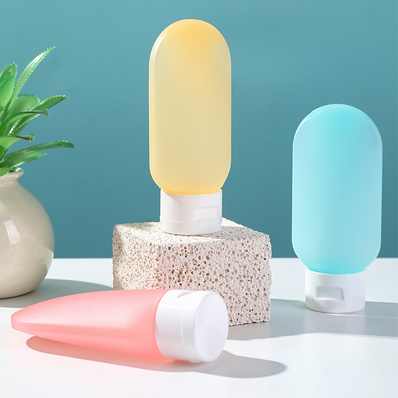 3Pcs/Set Refillable Bottle 60ml Soft Silicone Lotion Container Squeeze ...