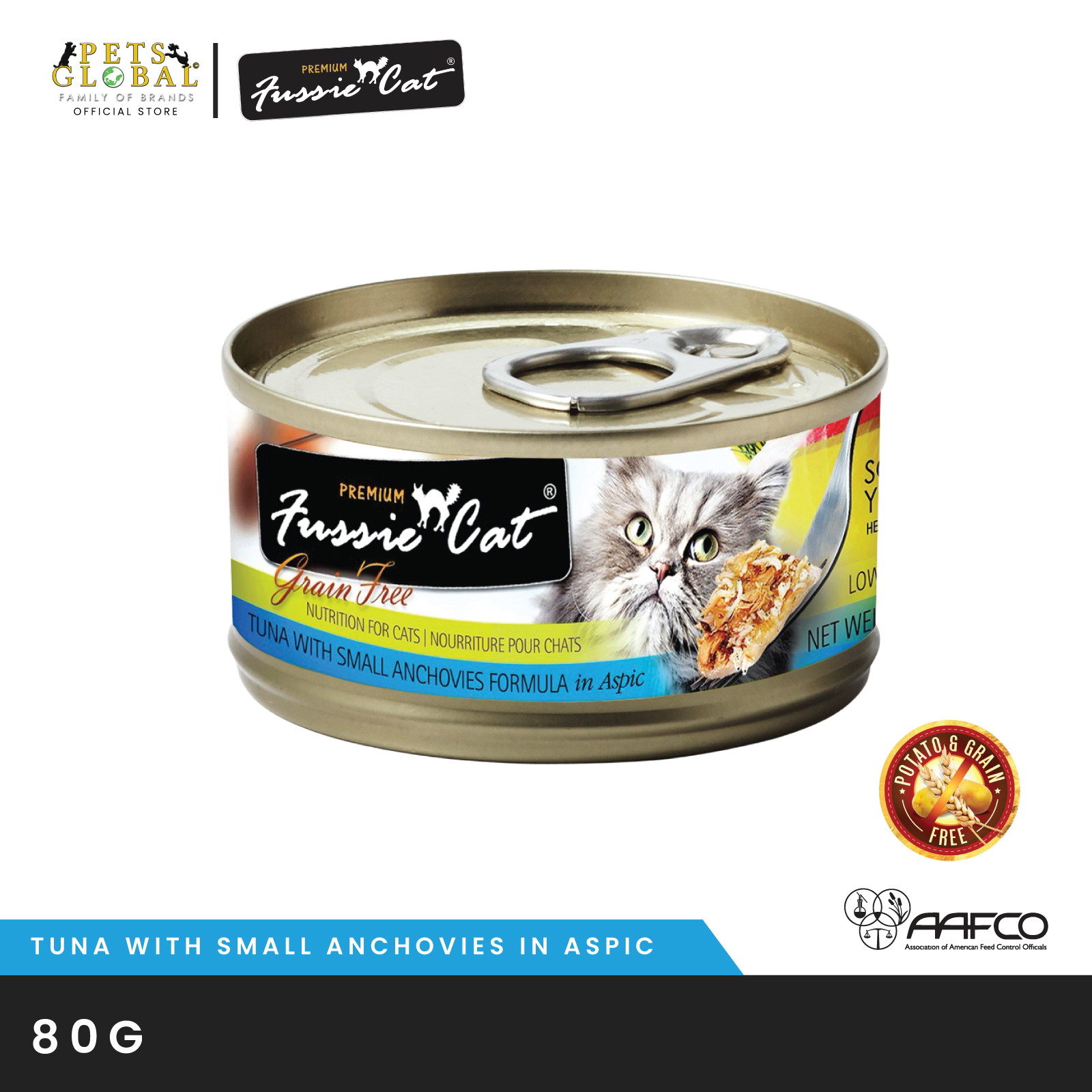 Fussie Cat Black Label Tuna with Small Anchovies Formula in Aspic (24 x ...