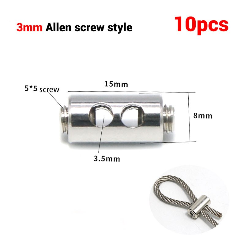 For 2/3Mm Wire Rope Lock Double-Hole Cable Locker Arbitrarily ...