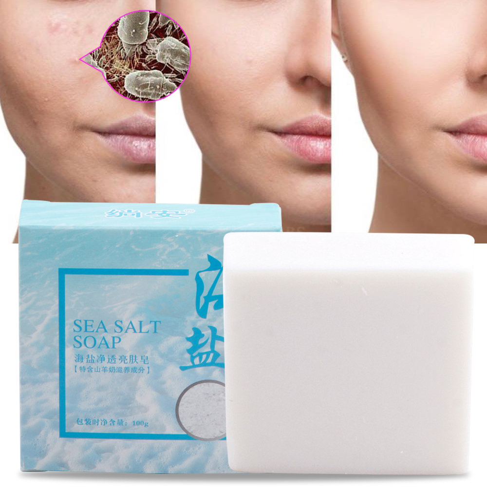 Soap Sea Salt Soap Goat Milk Cleaner Removal Pimple Pores Blackheads ...