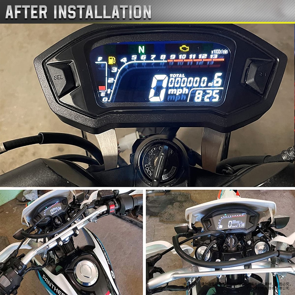 【Tech-savvy】 motorcycle LCD speedometer waterproof digital odemeter for ...