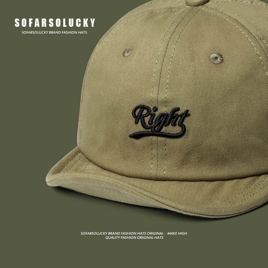 【Wildfolk Studio】Big Size American Retro Flat Brim Cap Men's Trendy ...