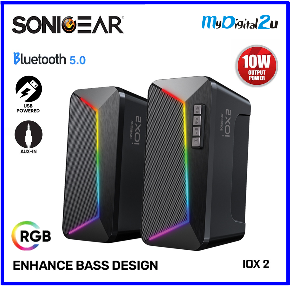 SonicGear iOX 2 Stereo Bluetooth 2.0 Speaker / RGB Light Effect / 2.5 ...