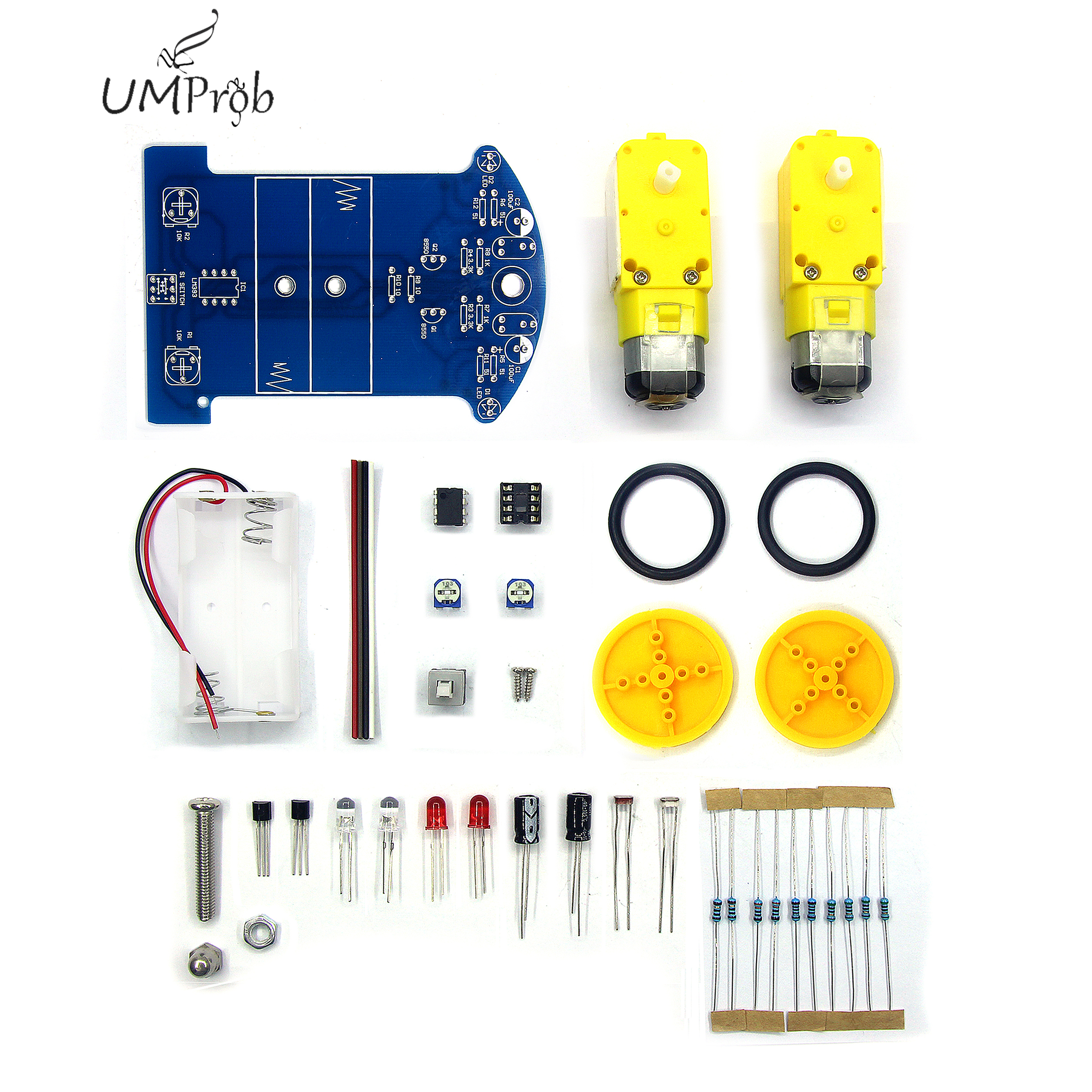 DIY Kit Intelligent Line Smart Car TT Motor Electronic DIY Kit Smart ...