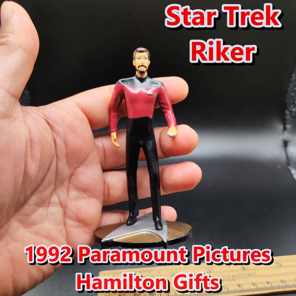 Vintage 1992 Star Trek The Next Generation Riker Figure Hamilton Gifts ...