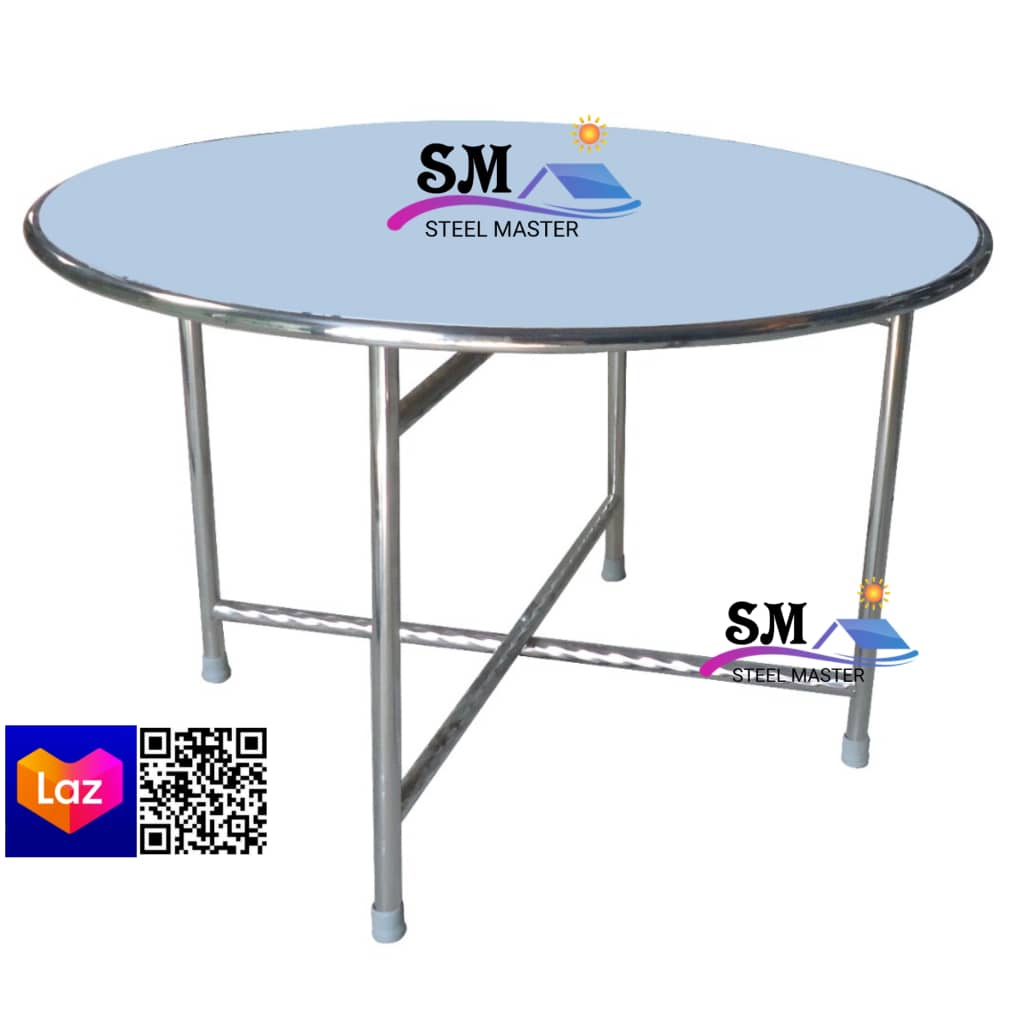 Stainless Steel Table / Round / Dining Table / Working Table / Meja ...