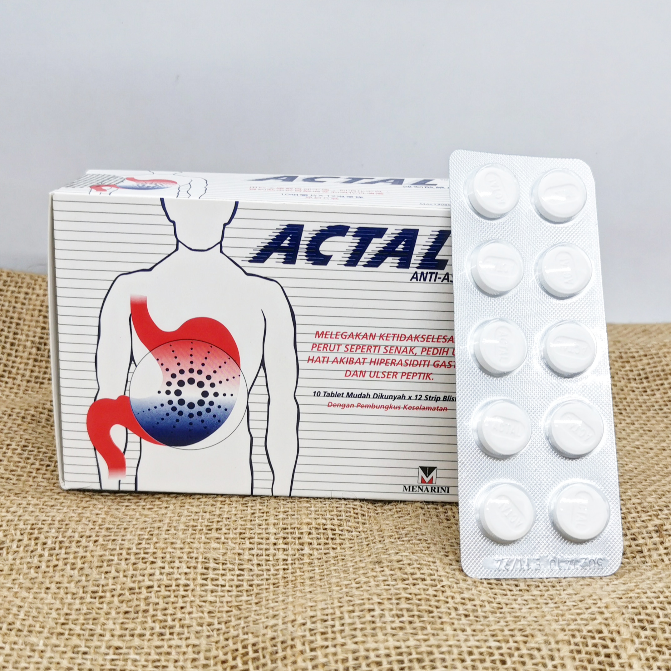 Actal Anti Acid / Actal Plus Anti Acid (10 Tablet) Gastrik, pedih ulu ...