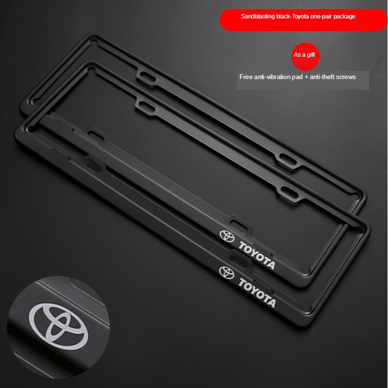 Hardingsun （450 + 160mm）Toyota carbon fiber pattern license plate frame ...