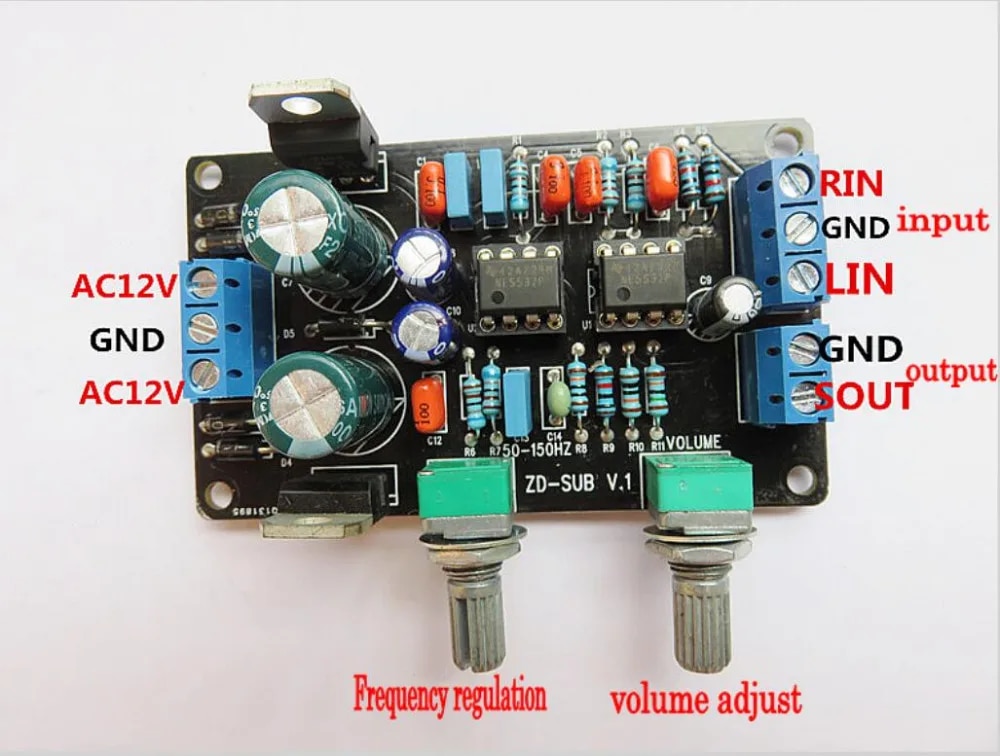 【Expert Recommended】 Ne5532 Op Amp Amplifier Tone Preamp Board Low Pass Plate Filter Front Plate ...