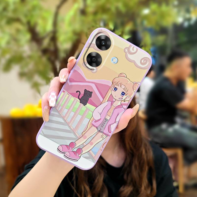 Waterproof Simplicity Phone Case For Realme N61/C61 Silicone TPU Solid ...