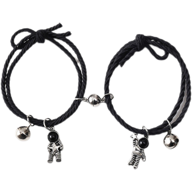 Astronaut Couple Bell Bracelet Pair of Small Rubber Strap Magnet ...