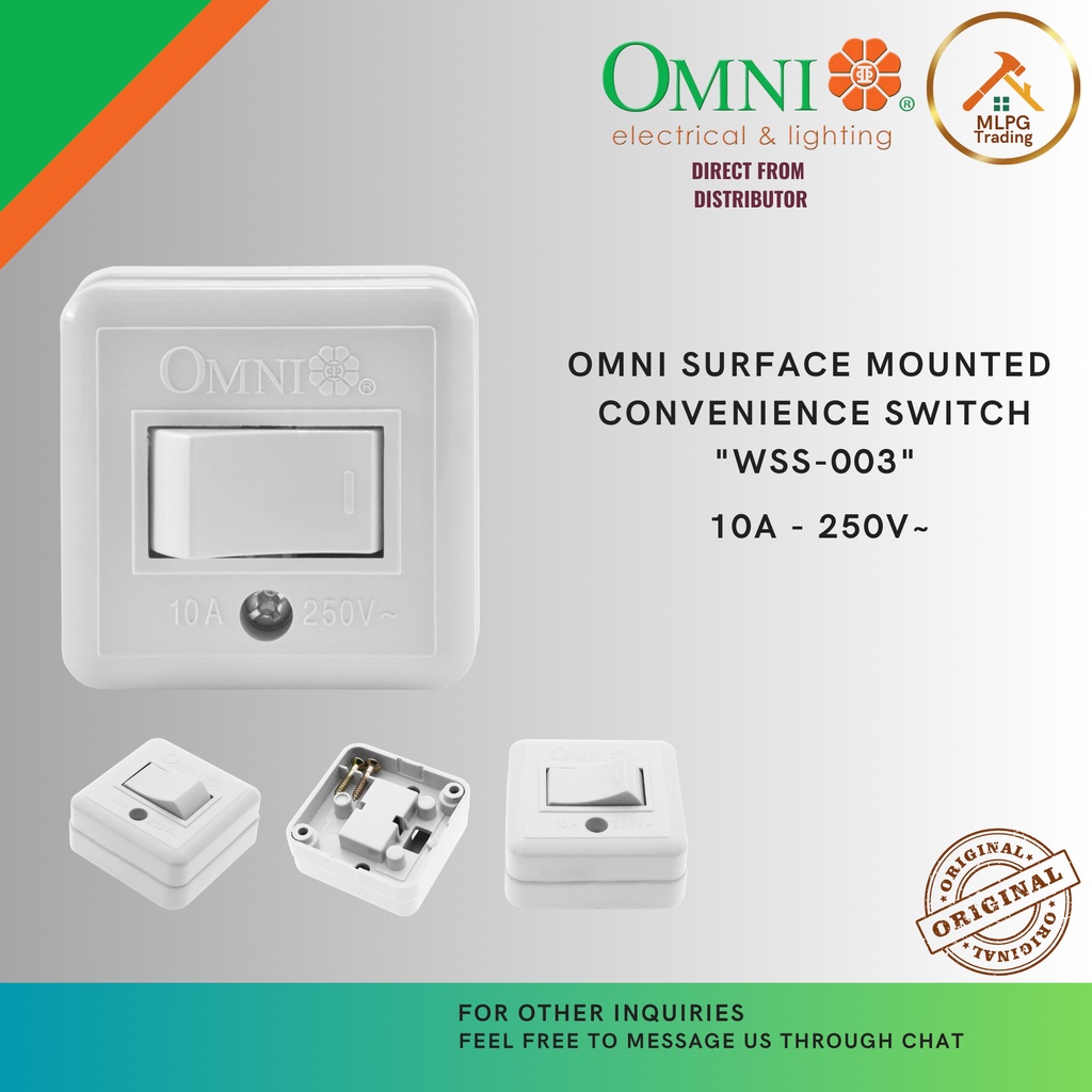 Omni Surface Mounted Convenience Switch (WSS-003) 10A 250V~ | Lazada PH