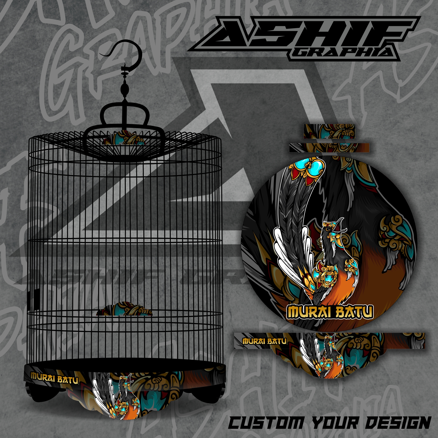 STIKER DECAL TEBOK MURAI NEW DESIGN BISA CUSTOM | Lazada Indonesia