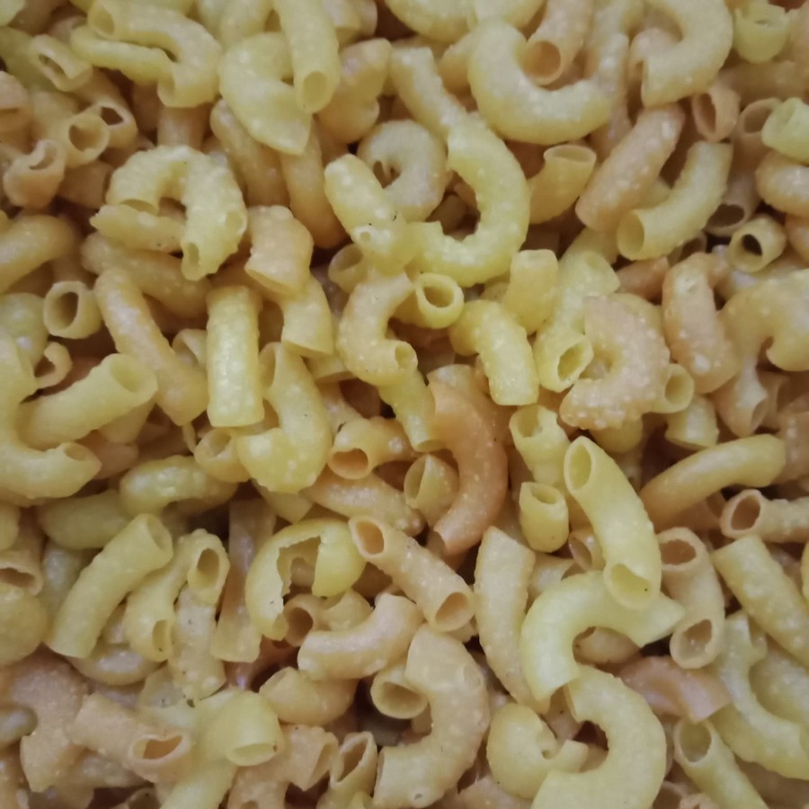Makaroni kecil asin gurih original / Pedas / Makaroni bantat / Cemilan ...