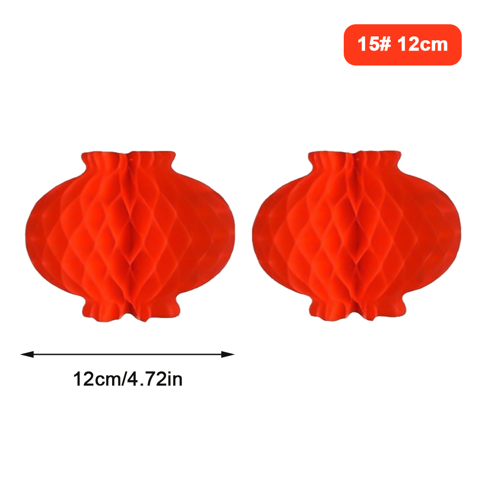 JM Plastic Paper Lantern Festive Honeycomb Big Red Small Lantern ...