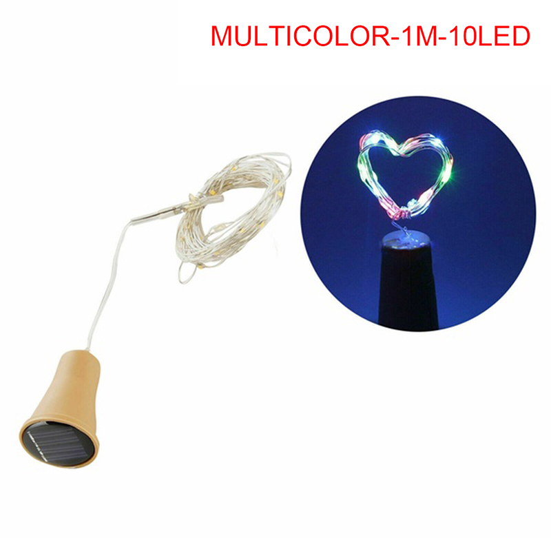 Outdoor Solar Led Bottle Cork String Lights Holiday Decoration Portable ...