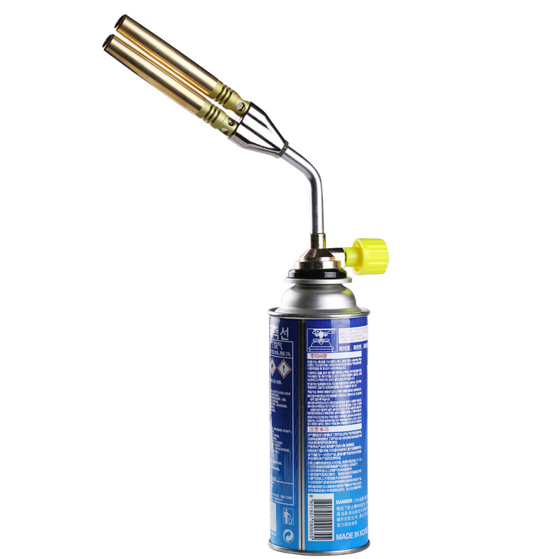 Double Tube Welding Torch Flame Gas Torch Lighter Butane Burner Outdoor ...