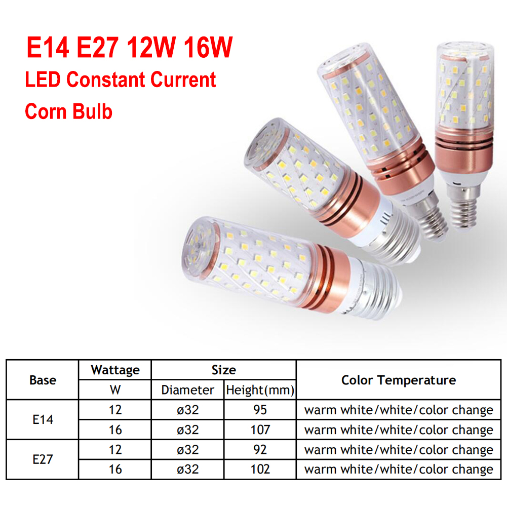 【TopazTrove】2020 E14 E27 12W 16W LED Constant Current Corn Bulb Lamp ...