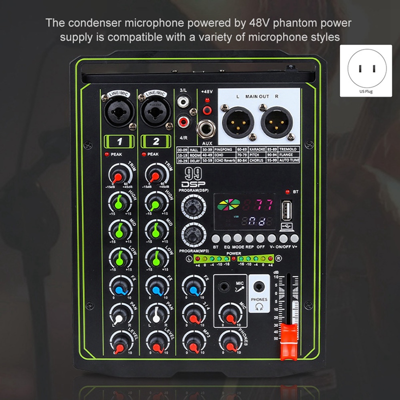 Sound Card Audio Mixer Sound Board Console Desk System Interface 4 ...