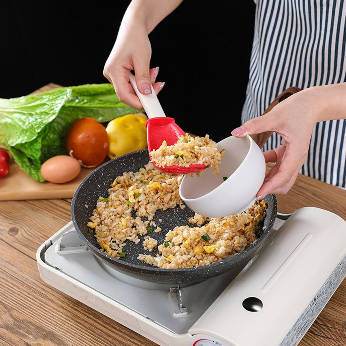 YE1997U กดบดแขวน Chopper Squeezer Mincer เครื่องบดกระเทียมช้อนทำอาหาร ...