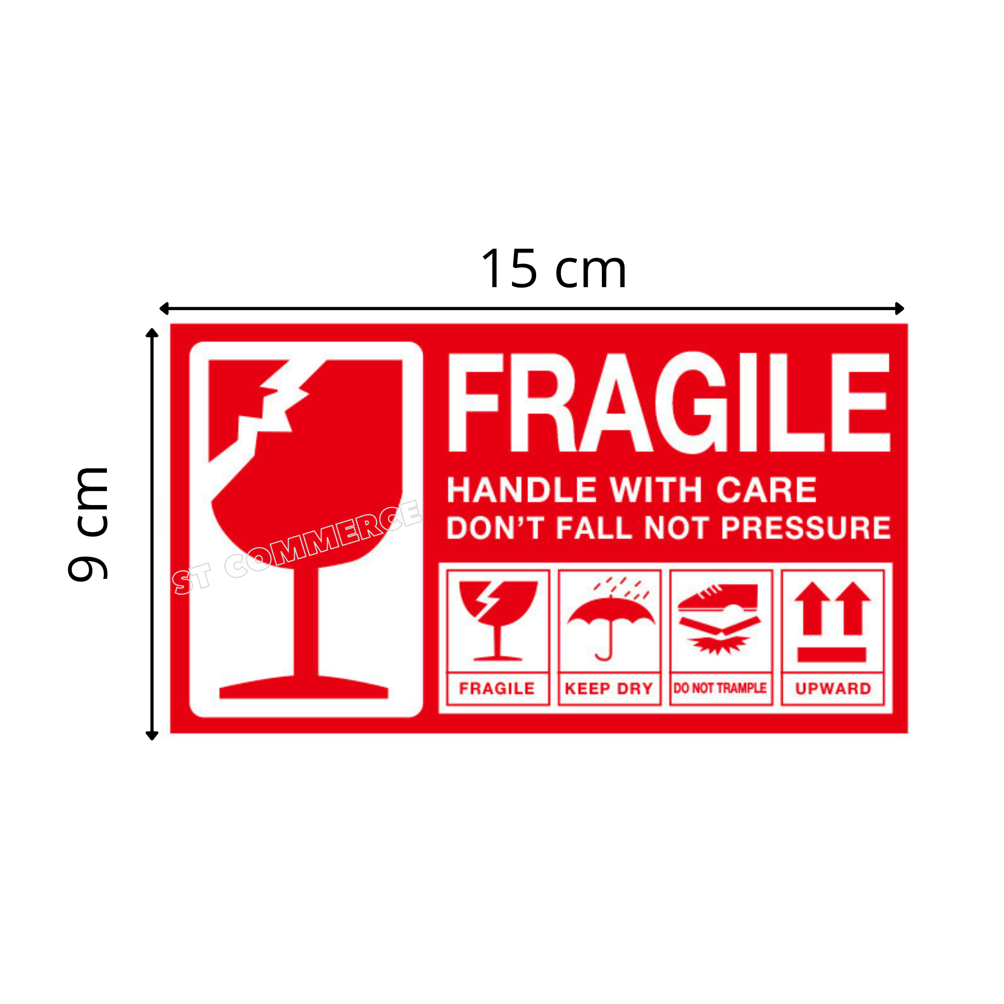 [100PCS] Fragile Sticker Label Handle with Care Caution Tape Mudah ...