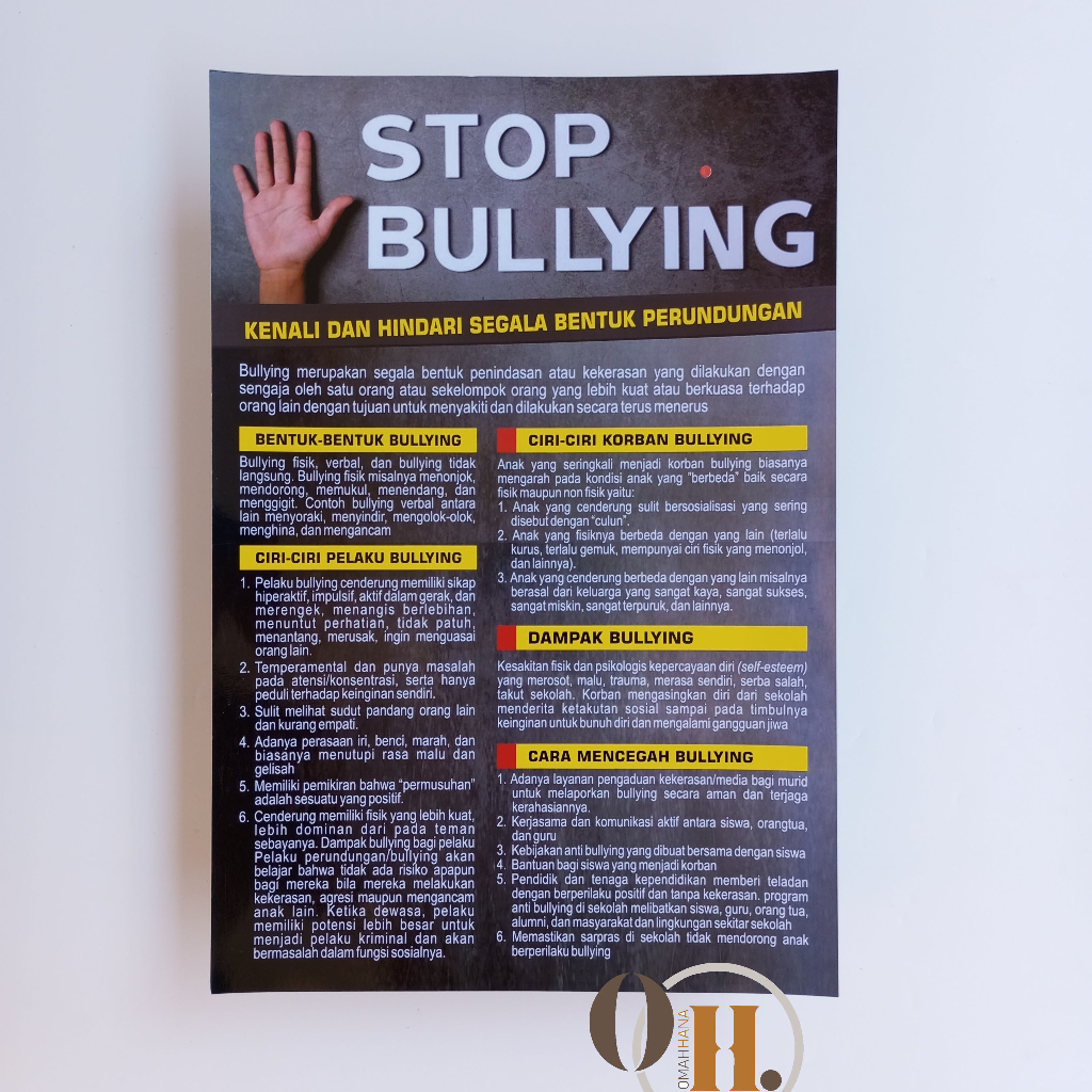 Poster Stop Bullying - Poster Kenali dan Hindari Perundungan - Poster ...